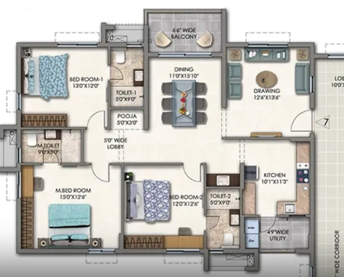 Aparna CyberOn - 2.5 & 3 BHK Apartments in Osman Nagar, Hyderabad