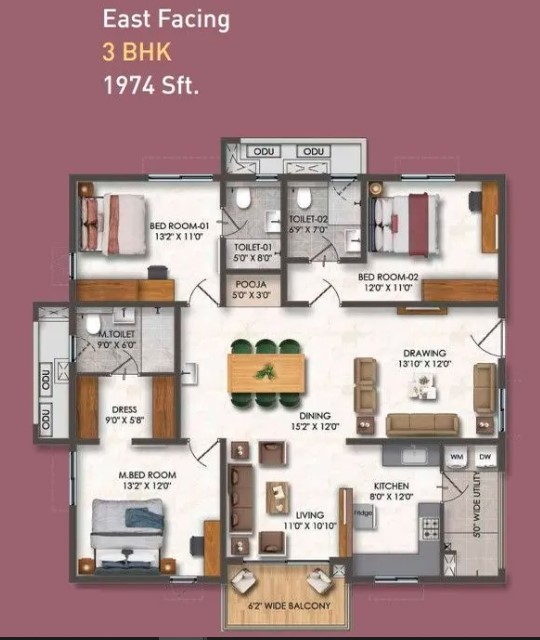 Aparna Newlands - 3 BHK Apartments in Tellapur, Hyderabad