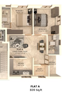 Emerald Enclave - 2 BHK Apartments in Virugambakkam, Chennai