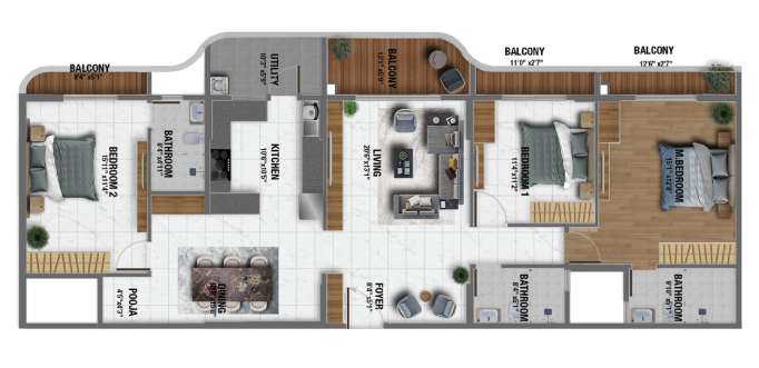 Definer Dolce Vita - 3 BHK Apartments in Yelahanka New Town, Bengaluru