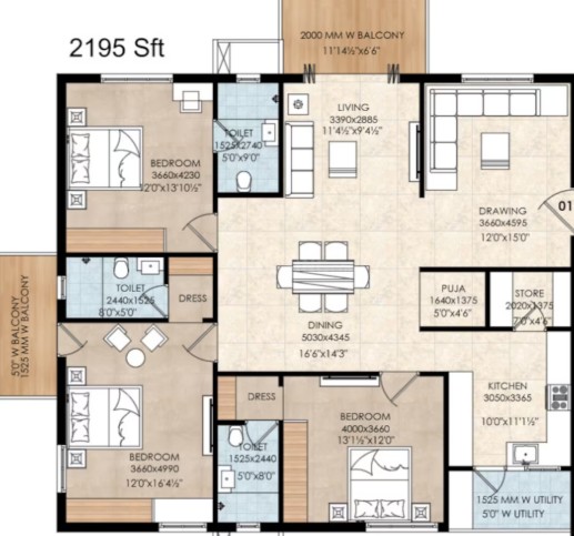 Divine Space - 2,2.5 & 3 BHK Apartments in Tellapur, Hyderabad